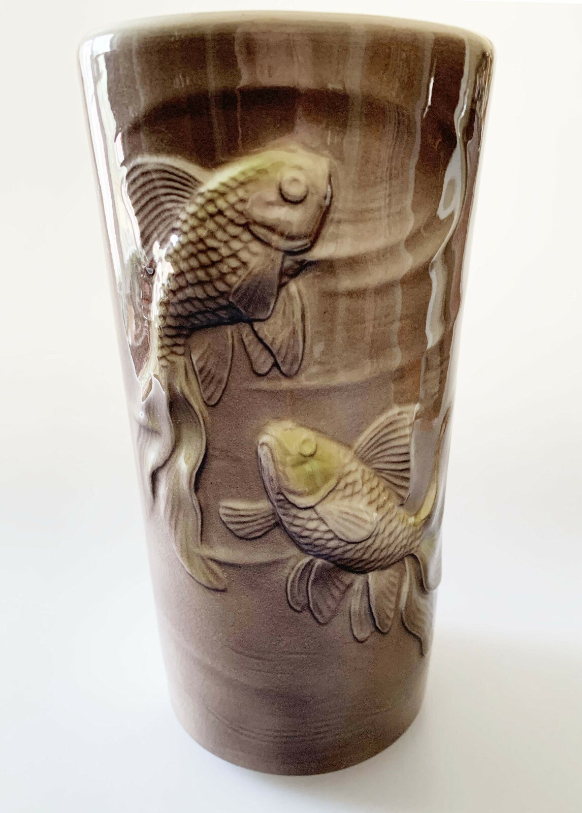 Royal Copley Koi Fish Vase Vintage Mid Century Modern 1950s Ceramic ...